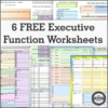 6 FREE Executive Functioning Activity Worksheets - Your Therapy Source