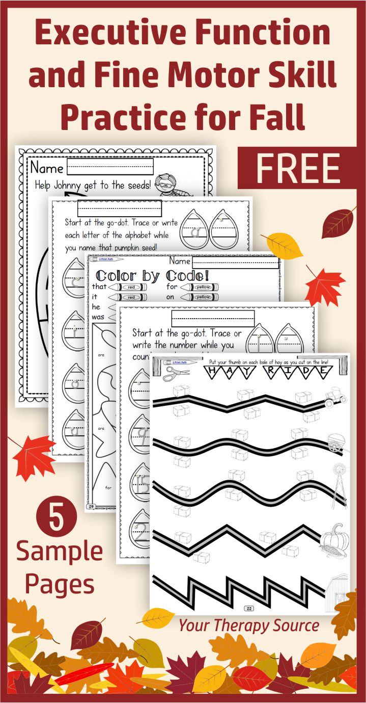 FREE Executive Functioning And Fine Motor Activities For Fall Your FREE Executive Functioning And Fine Motor Activities For Fall Your