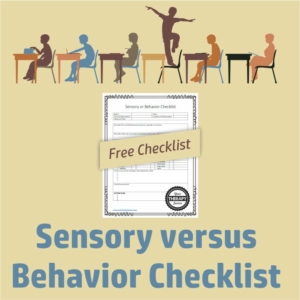 Sensory Versus Behavior Checklist - Your Therapy Source