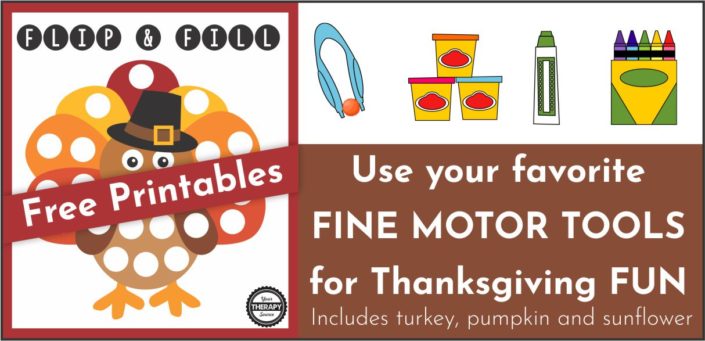 Thanksgiving Fine Motor FUN- Free Printable Mini Pack - Your Therapy Source