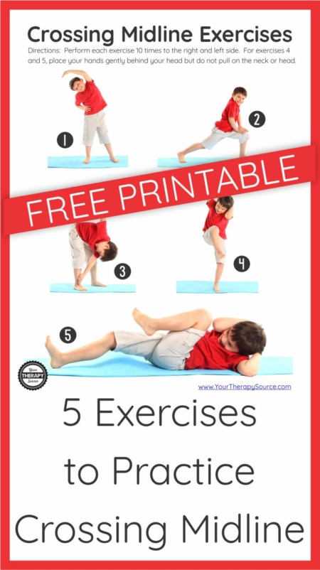 Crossing Midline Exercises - Your Therapy Source