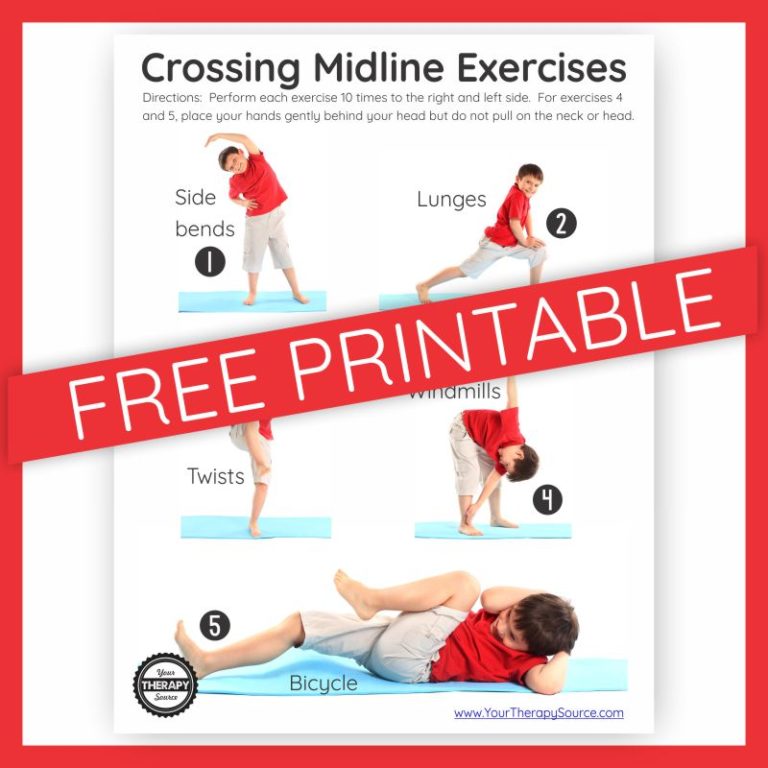 Crossing Midline Exercises - Your Therapy Source