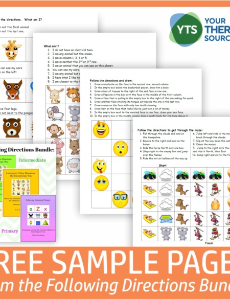 Practice Following Oral and Written Directions - Free Activities - Your ...