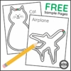 Free Sample Pages from Simple Shape Drawings - Cat and Airplane - Your ...