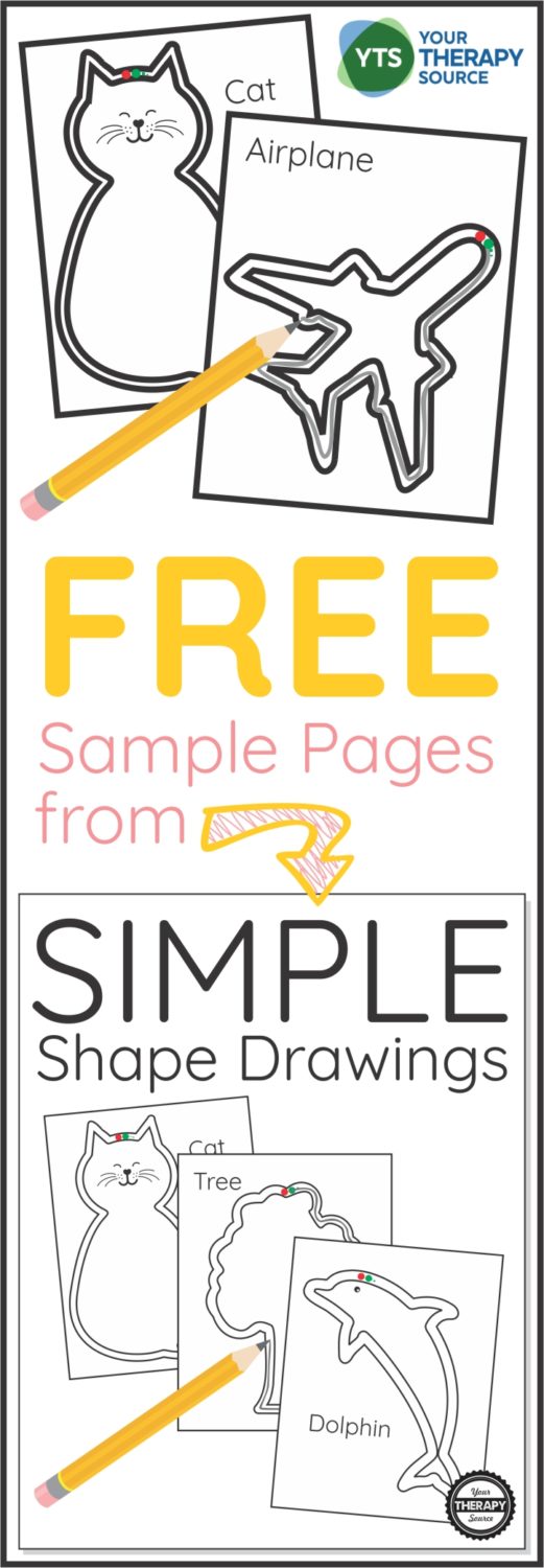 Free Sample Pages from Simple Shape Drawings - Cat and Airplane - Your ...