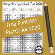 Happy New Year Word Search Puzzle Freebie - Your Therapy Source