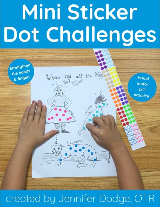 Sticker Activity Sheet for Fine Motor Skill Development and ...