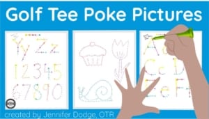 Golf Tee Poke Pictures Packet - Your Therapy Source