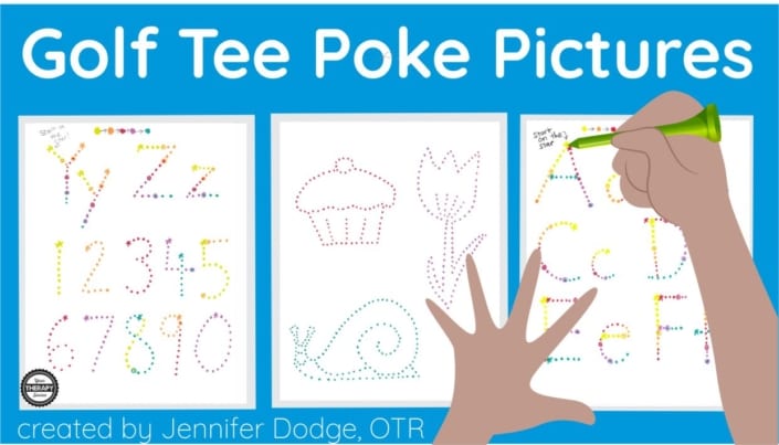 Golf Tee Poke Pictures Packet - Your Therapy Source