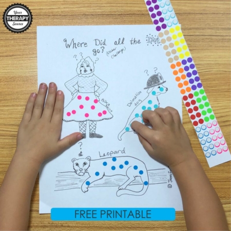 Sticker Activity Sheet for Fine Motor Skill Development and ...