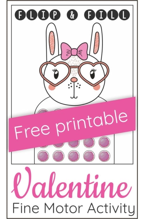Flip and Fill Valentine Fine Motor Game - Your Therapy Source