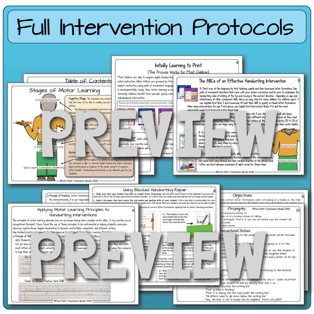 Handwriting Interventions - Occupational Therapy Tools for Blocked ...