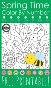 Spring Color By Number - FREE Printable - Your Therapy Source