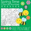 Spring Color By Number - FREE Printable - Your Therapy Source