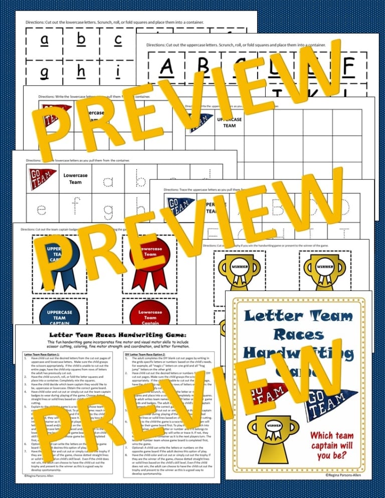 Letter Races Handwriting Game - Your Therapy Source