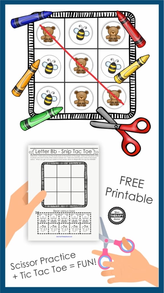 A Twist on Tic Tac Toe - FREE Printable - Your Therapy Source
