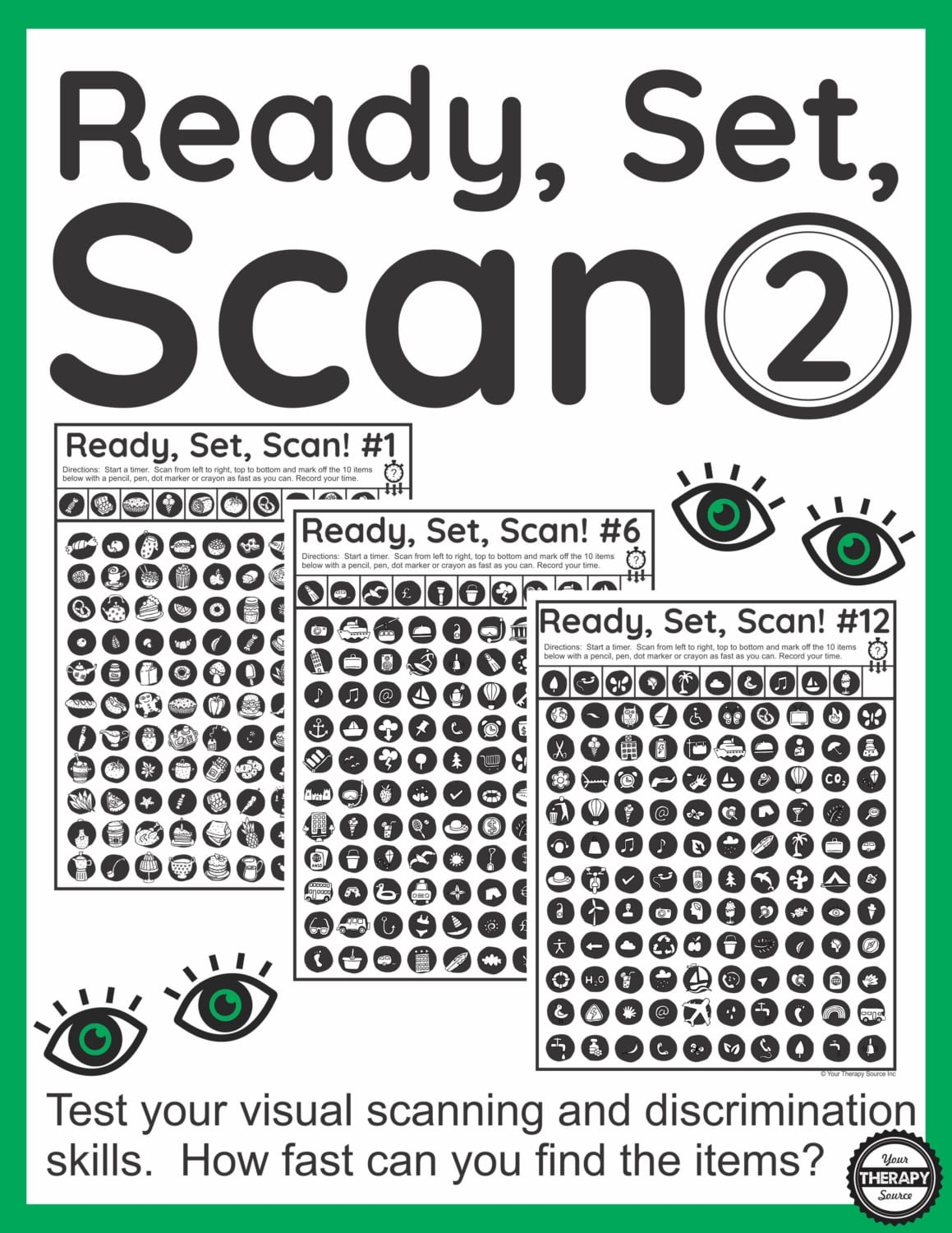 Visual Scanning Exercises - Ready Set Scan Level 2 - Your Therapy Source