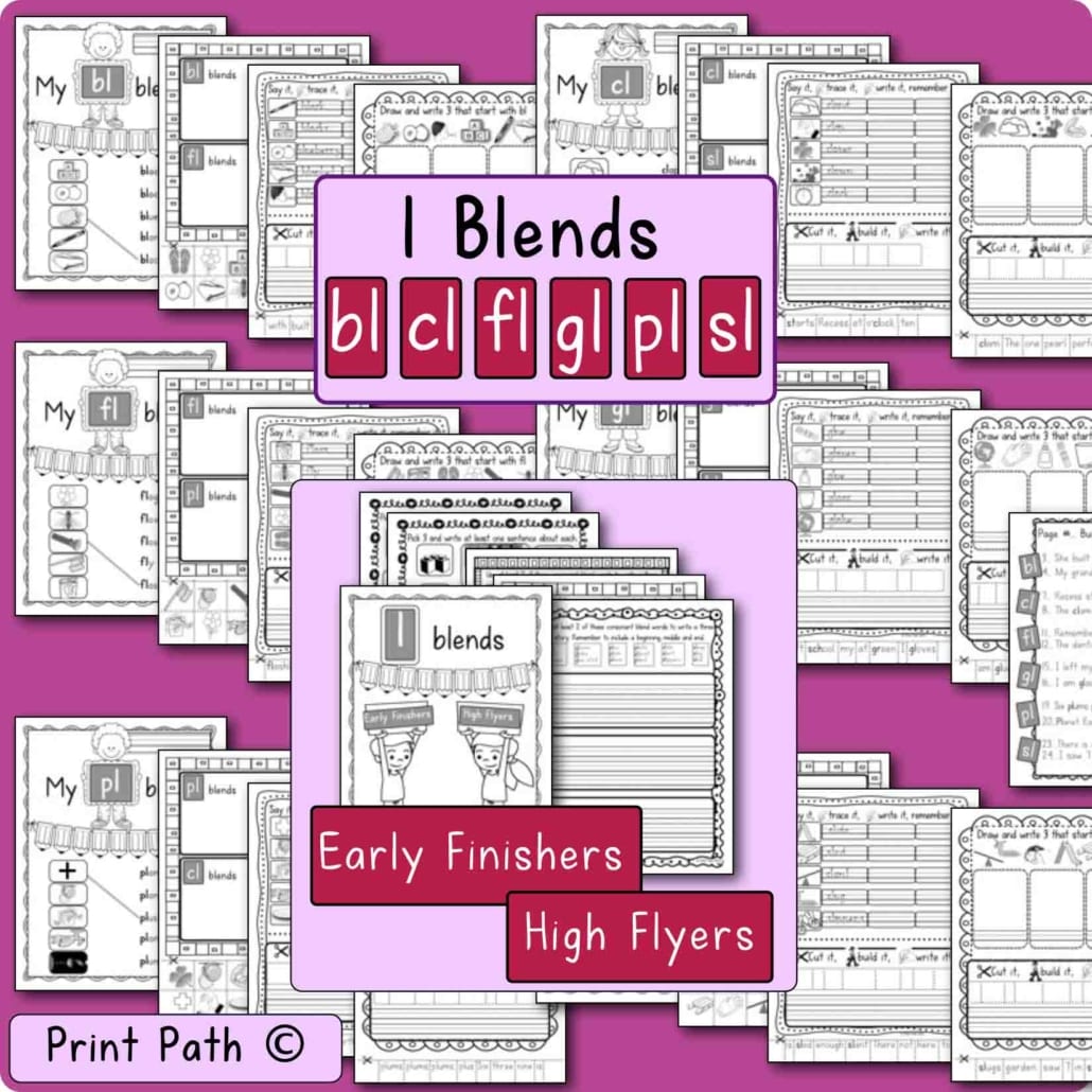 Initial Consonant Blends - Multisensory Worksheet Package - Your ...