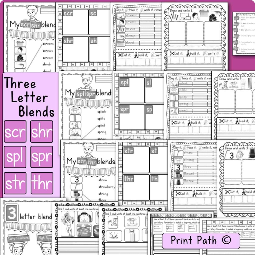 Initial Consonant Blends - Multisensory Worksheet Package - Your ...