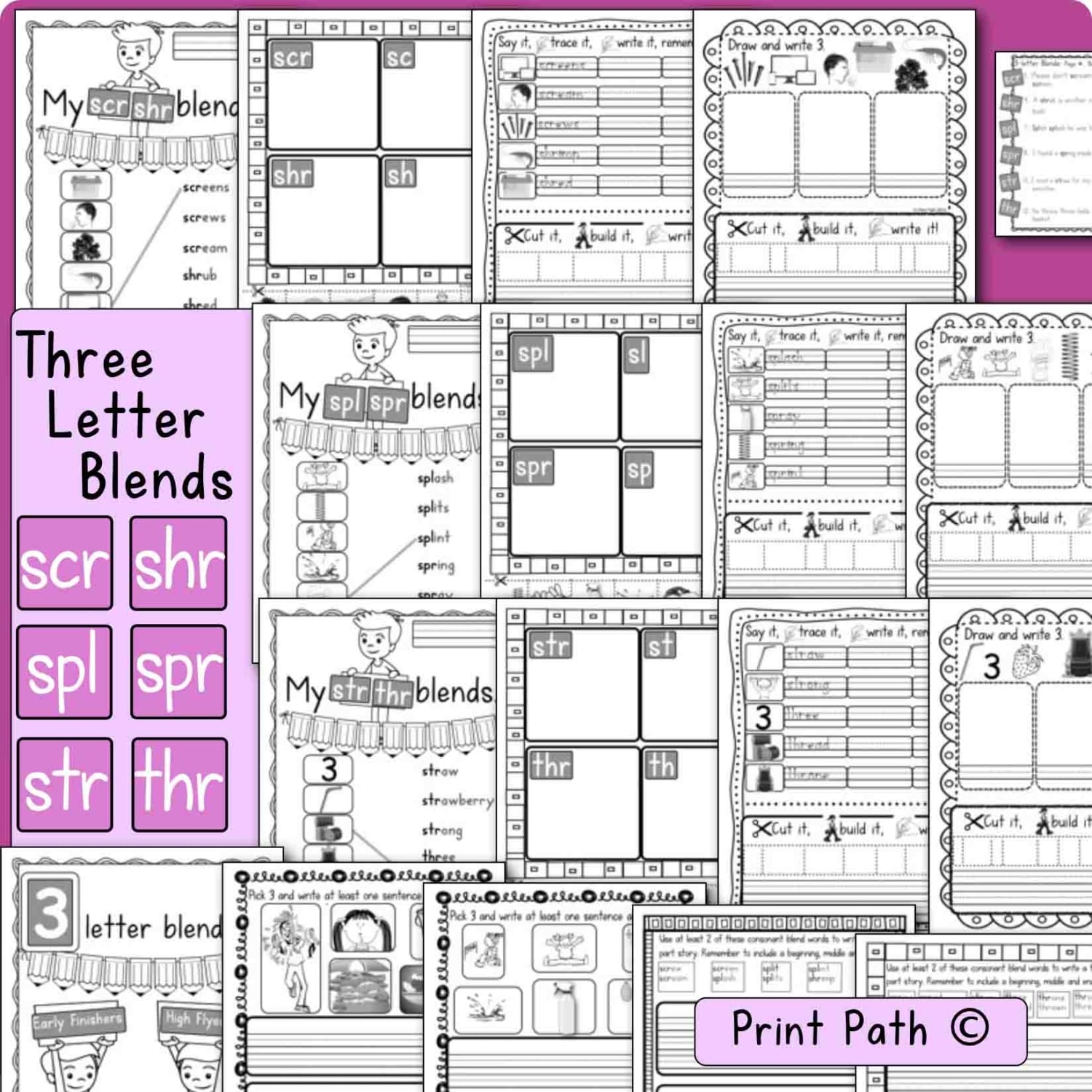 Initial Consonant Blends - Multisensory Worksheet Package - Your ...