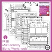 Free Blends Worksheets - Multisensory Learning - Your Therapy Source