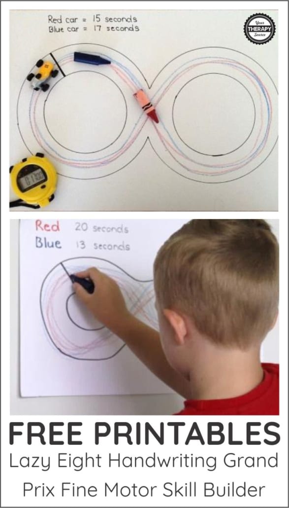 Lazy Eight Handwriting Grand Prix Fine Motor Skill Builder - Free ...
