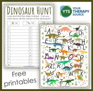 Free Dinosaur Printables to Practice Visual Motor and Handwriting ...