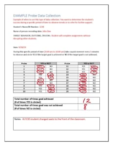 Data Collection for Special Education Templates - EASY - Your Therapy ...