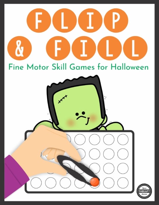 Halloween Themed Fine Motor Game - FREE Printable - Your Therapy Source