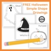 Halloween Shape Drawings - Free Printables - Your Therapy Source