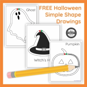 Halloween Shape Drawings - Free Printables - Your Therapy Source
