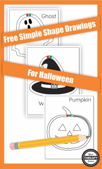 Halloween Shape Drawings - Free Printables - Your Therapy Source