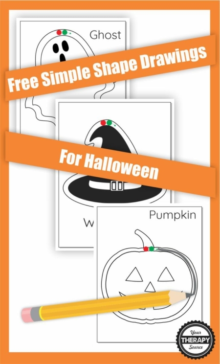 Halloween Shape Drawings - Free Printables - Your Therapy Source