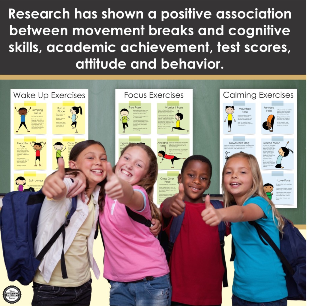 Exercise Posters for Kids - Printed - Your Therapy Source