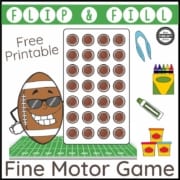 Football Fine Motor Activity - Free Printable - Your Therapy Source