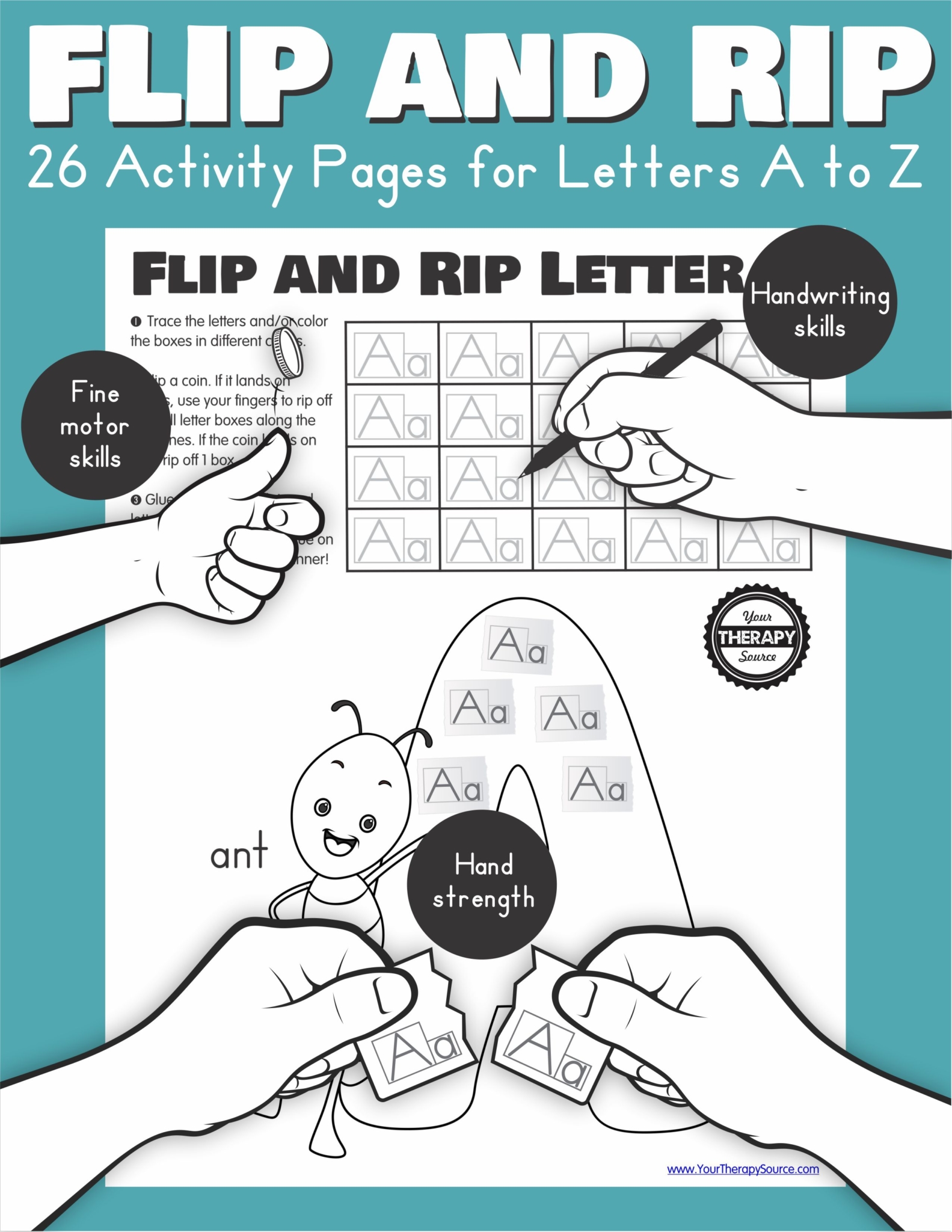 Flip and Rip Letters A to Z - Your Therapy Source
