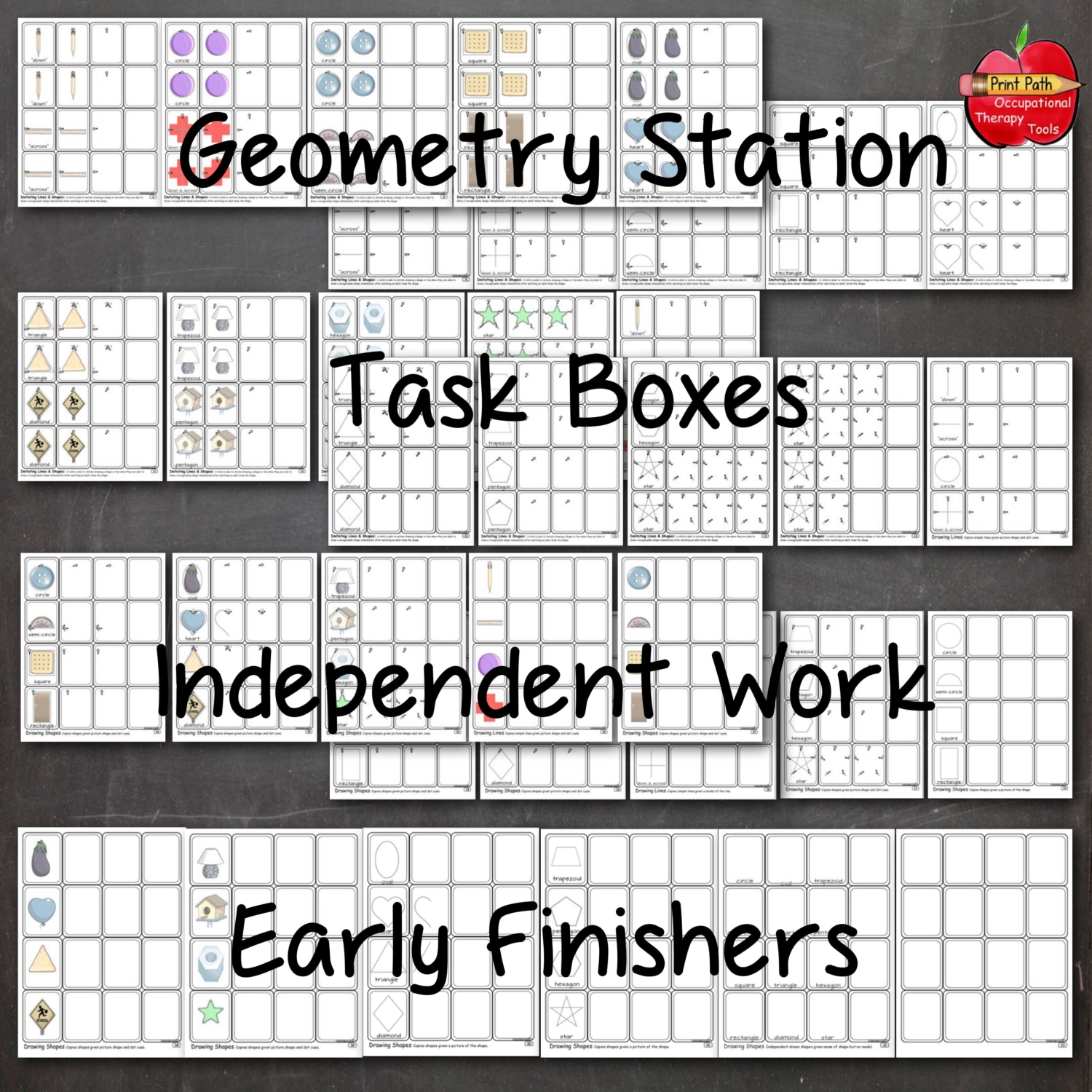 How to Draw Lines and Shapes: Leveled and Differentiated - Your Therapy ...