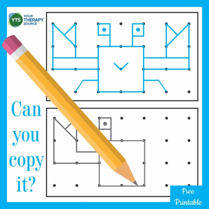 Free Visual Spatial Printable - Copy the Crab - Your Therapy Source