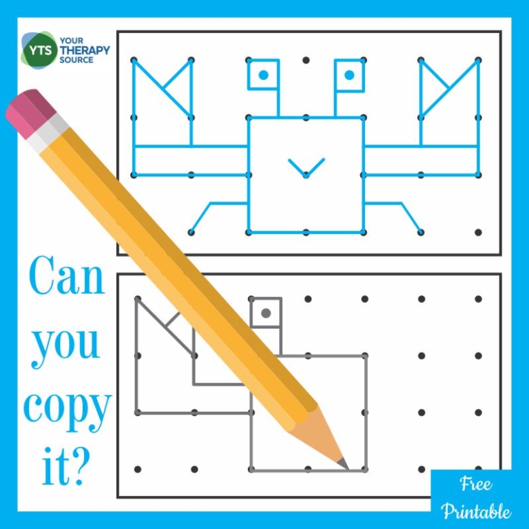 Free Visual Spatial Printable - Copy the Crab - Your Therapy Source