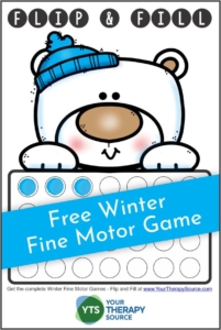 Polar Bear Fine Motor Activity Game - FREE Printable - Your Therapy Source