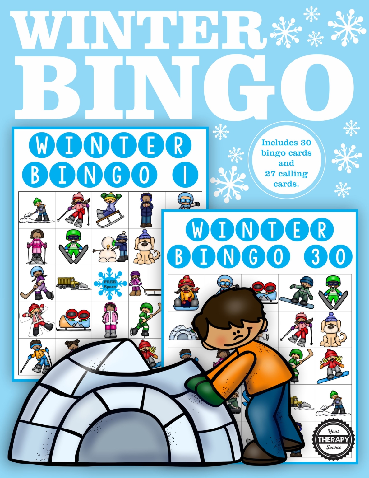 Winter Bingo Classroom Set - Your Therapy Source