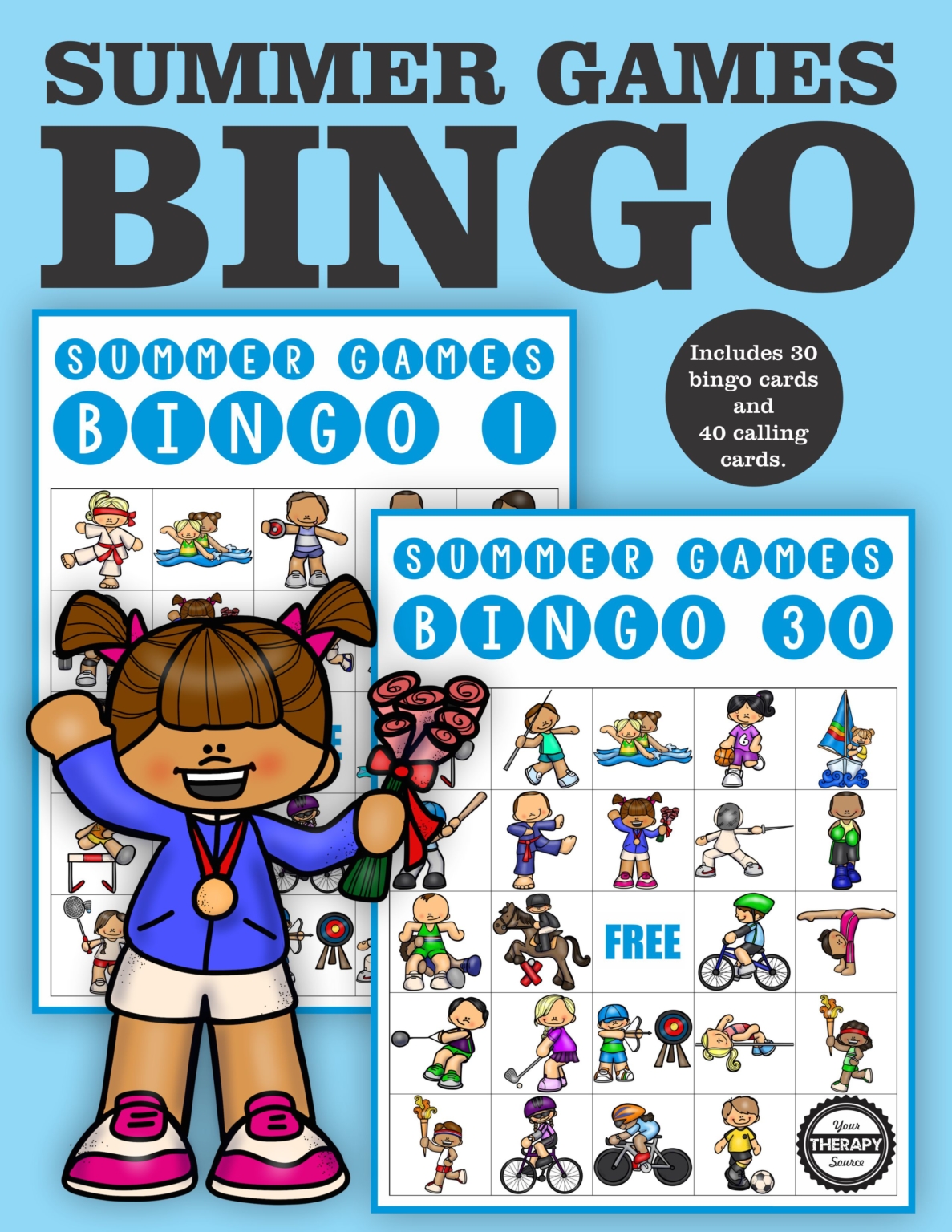 Summer Games Bingo Classroom Set - Your Therapy Source