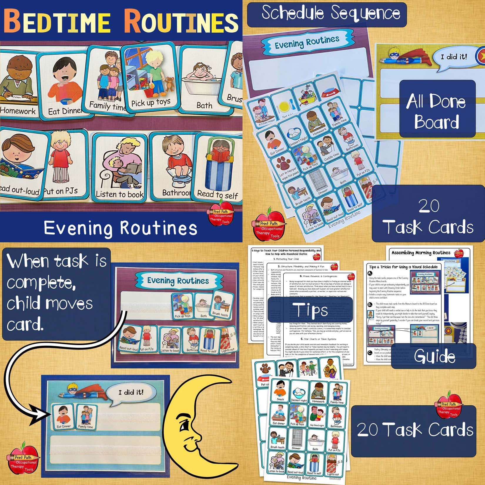 Visual Schedules For Home Routines BUNDLE Dressing Morning Evening 