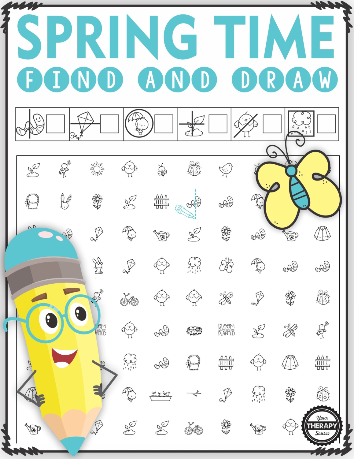 Spring Visual Motor Packet - Your Therapy Source