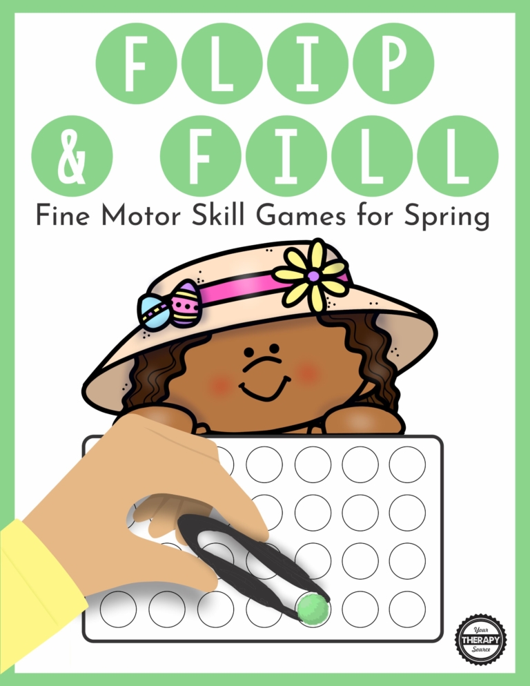 Spring Fine Motor Activities - Flip and Fill - Your Therapy Source