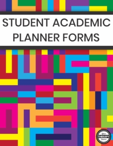 Student Planner PDF - Forms and Lists - Your Therapy Source