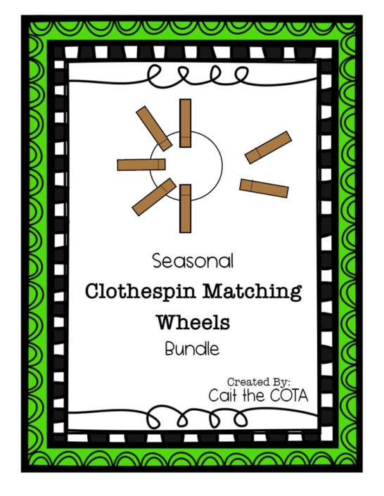 Seasonal Clothespin Matching Wheels - Your Therapy Source