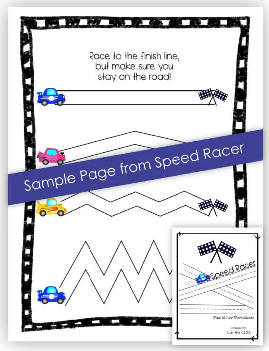 Car Racing Fine Motor Activities - Your Therapy Source