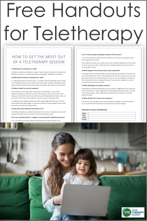 Teletherapy Tips - Free Handouts - Your Therapy Source