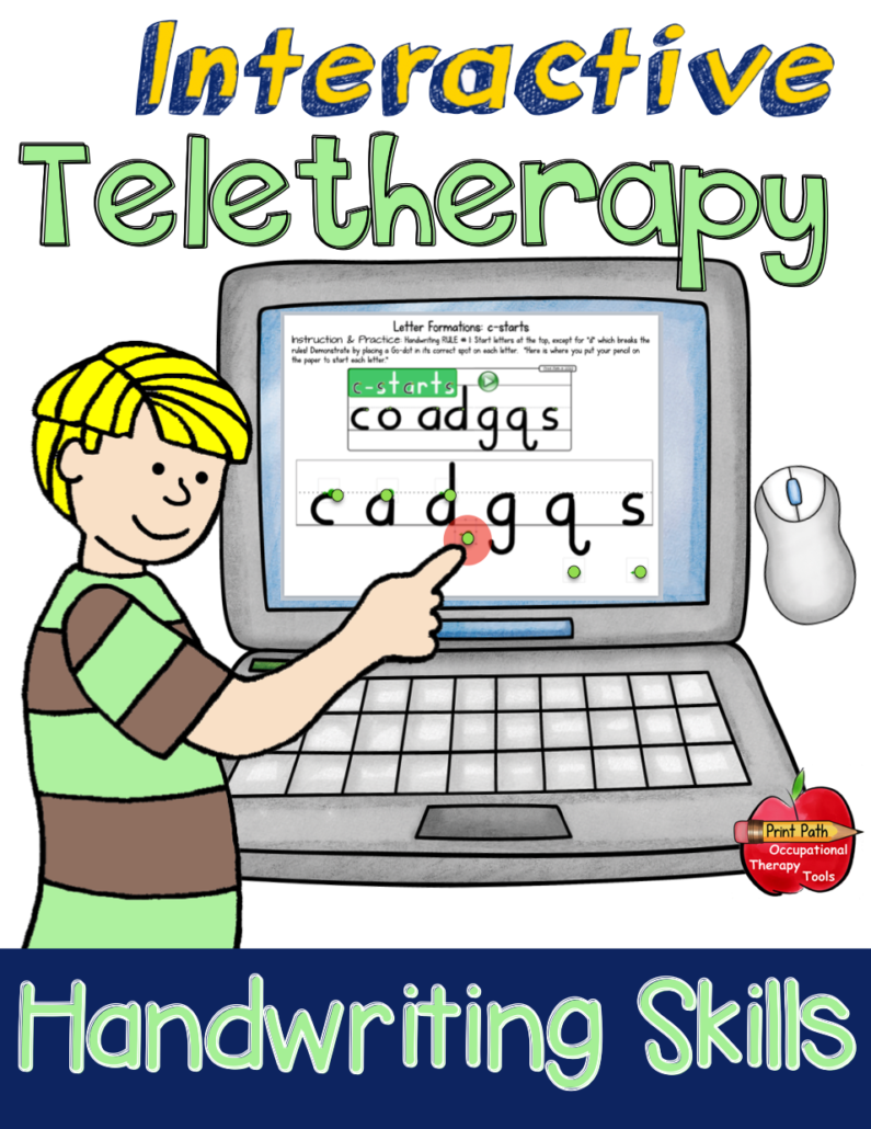 INTERACTIVE Teletherapy / Distance Learning Handwriting Skills - Your ...